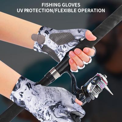 Cina Fishing Gloves With Sun Protection, Uv Protection Silicone Anti-Slip Comfortable And Breathable Fishing Gloves in vendita