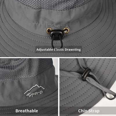 Cina Wide Brim Bucket Hat Foldable Boonie Hat for Fishing Hiking Garden Safari Beach Breathable for Fishing, Hiking, Camping in vendita