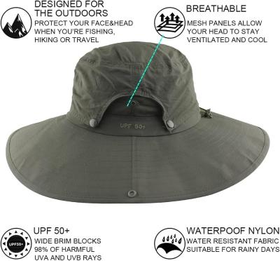 Cina Wide Brim Bucket Hat Foldable Boonie Hat for Fishing Hiking Garden Safari Beach Breathable for Fishing, Hiking, Camping in vendita