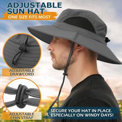 Cina Wide Brim Bucket Hat Foldable Boonie Hat for Fishing Hiking Garden Safari Beach Breathable for Fishing, Hiking, Camping in vendita