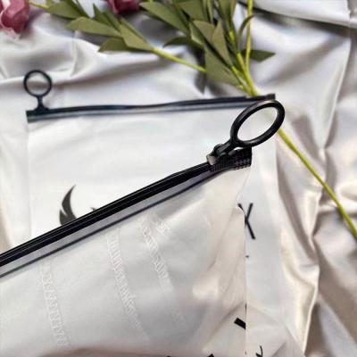 Cina Customized White Matte Frosted Peva Zipper Slider Plastic Bags Waterproof With Your Logo For Clothing Hoodies Packaging in vendita