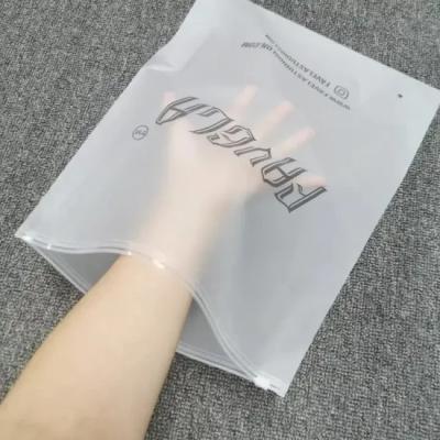 Cina Waterproof Zipper Eva Matte Frosted  Transparent Recyclable Pla Zip Lock Poly Mailer Bags For Wigs Clothes Pack in vendita