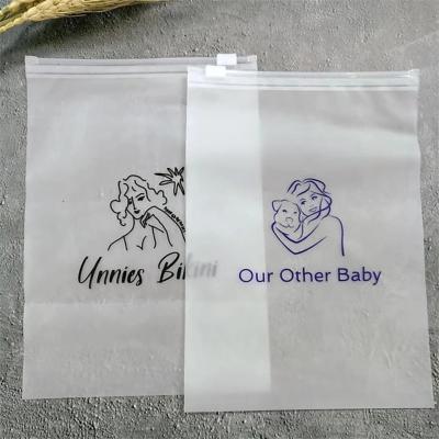 Cina Waterproof Zipper Eva Matte Frosted  Transparent Recyclable Pla Zip Lock Poly Mailer Bags For Wigs Clothes Pack in vendita