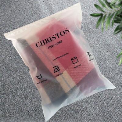 Cina Custom 100% Biodegradable Plastic Recycled Frosted Matte Clothes Ziplock Bag Eva Zipper Pouch Polybags For Clothing in vendita