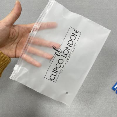 Cina Custom 100% Biodegradable Plastic Recycled Frosted Matte Clothes Ziplock Bag Eva Zipper Pouch Polybags For Clothing in vendita