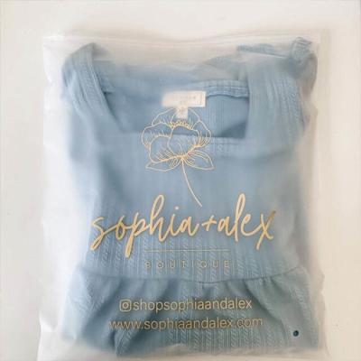 Cina Customized Full Printing Zip Lock Slider Clothes Frosted Pvc Eva Cpe Plastic Packing T Shirt Underdress Frosty Zipper in vendita