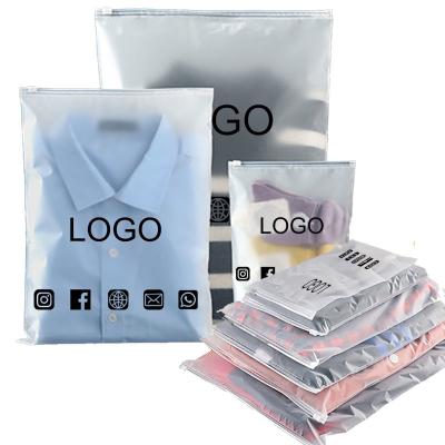 Cina Customized Full Printing Zip Lock Slider Clothes Frosted Pvc Eva Cpe Plastic Packing T Shirt Underdress Frosty Zipper in vendita