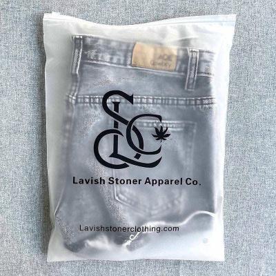 Cina Customized Full Printing Zip Lock Slider Clothes Frosted Pvc Eva Cpe Plastic Packing T Shirt Underdress Frosty Zipper in vendita