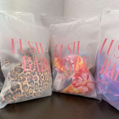 Cina Customized Full Printing Zip Lock Slider Clothes Frosted Pvc Eva Cpe Plastic Packing T Shirt Underdress Frosty Zipper in vendita