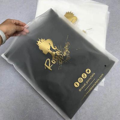 Cina Wholesale Custom Printing Logo Plastic Zip Packaging Poly Bags Biodegradable Frosted Eva Zipper Bag Clothing Brand in vendita