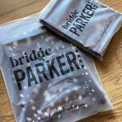 Cina Wholesale Custom Printing Logo Plastic Zip Packaging Poly Bags Biodegradable Frosted Eva Zipper Bag Clothing Brand in vendita