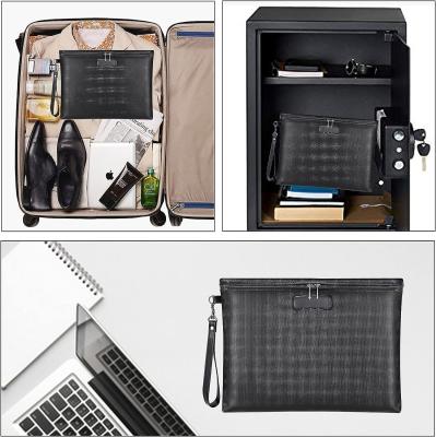 Cina Fireproof and Waterproof Money Bag with Zipper Closure, Storage Pouch for A4 Letter Size Document, Cash, Cell Phone in vendita
