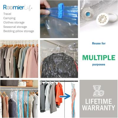 China Travel Hanger Space Saver Bags Vacuum Storage, with Sizes Medium to Large, Sealer Bag Roll-up and Cacuum Compression for sale