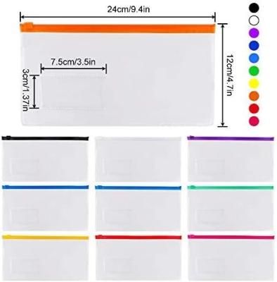 Cina Poly Zip Envelope,Plastic Envelope,Reusable Envelopes, 9 x 4.7 Inches, A6 Size, 10 Colors, for Office Supplies in vendita