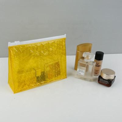Cina Biodegradable Sustainable Packaging Eco Friendly Waterproof Travel Makeup Bag Clear Pink Bubbles Makeup Pouch in vendita