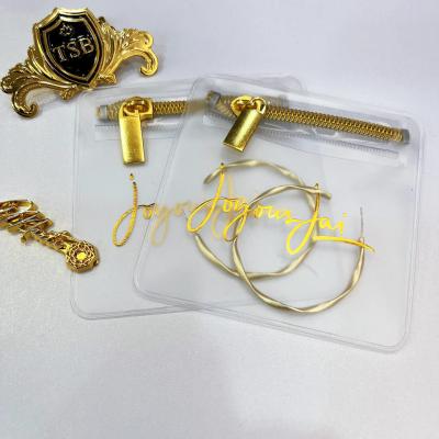 Cina Custom Small Recyclable Plastic Clear Pvc Zipper Bag For Cosmetic Jewelry Ring Packaging Ziplock Pouch in vendita