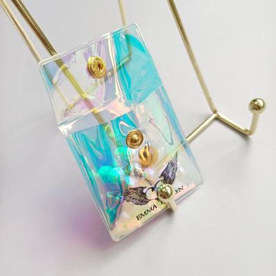 Cina Wholesale Holographic Packing Bag Jewelry Pouch Custom Frosted Zipper Bag For Jewelry in vendita