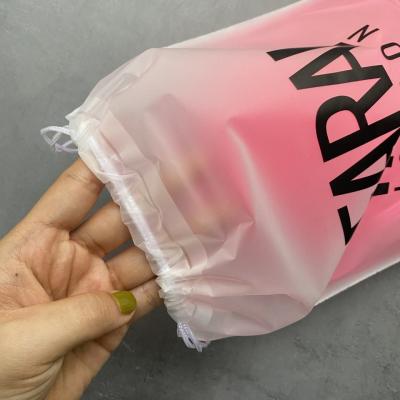 China Custom Large Eco Friendly Drawstring Bag Plastic Frosted Bags Packaging Poly Bag For Clothes for sale