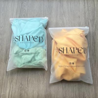 China Custom Matte Print Pe Zipper Lock Poly Zipper Lock Frosted Plastic Packaging Bag For Clothes And Shoes for sale