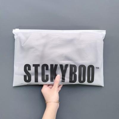 China biodegradable, corn starch, sustainable Customized Logo Zip Lock Bag Matte Zip Bag Waterproof Plastic Packing Bag for sale