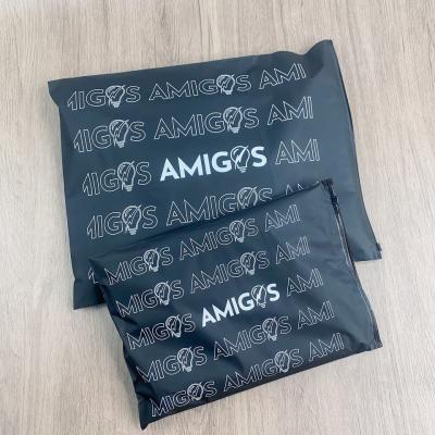 Cina Custom Printed Waterproof Black Frosted Ziplock Garment Bag, Pla Clothing Bags With Private Label Logo Full Printing in vendita