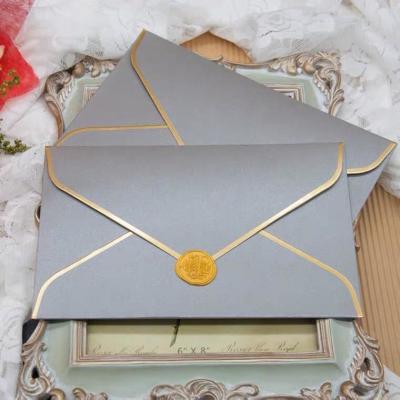 China Custom Logo Print Classic Envelope With Thank You / Weeding Card / Gift /Business Card With Stamp for sale