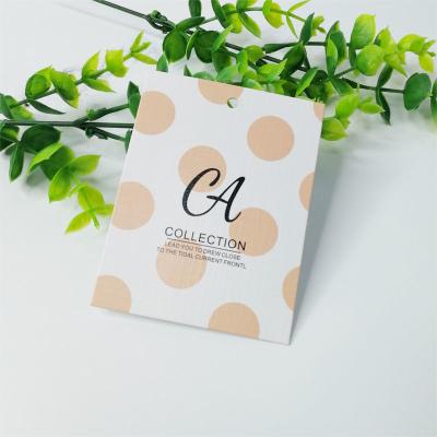China Luxury Custom Logo Clothing Tags With Your Own Logo Foil Printing/Private Swing Tags For Clothing for sale