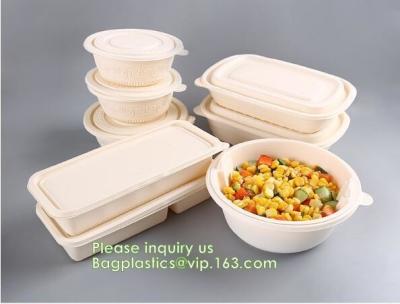 China Takeout Takeaway Good Eco Sugarcane 800ml Lunch Box Clamshell Disposable Biodegradable Food Containers With Custom Logo for sale