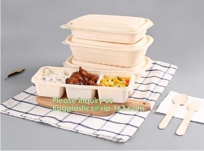 China Takeout Takeaway Good Eco Sugarcane 800ml Lunch Box Clamshell Disposable Biodegradable Food Containers With Custom Logo for sale