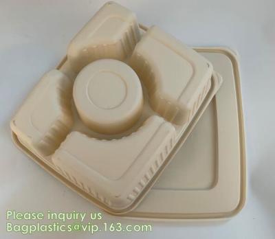 China Takeout Takeaway Good Eco Sugarcane 800ml Lunch Box Clamshell Disposable Biodegradable Food Containers With Custom Logo for sale