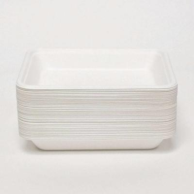 Cina 600ml Biodegradable & Compostable Sugarcane Take Away Bagasse Biodegradable Paper Take Out Food Container Disposable in vendita