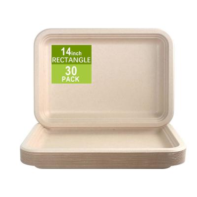 Cina 600ml Biodegradable & Compostable Sugarcane Take Away Bagasse Biodegradable Paper Take Out Food Container Disposable in vendita