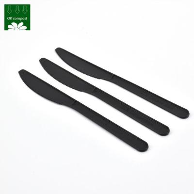 Cina OEM Service 100% PLA Plastic Fully Compostable Quality Disposable Cutlery Biodegradable Spoon Fork Knife Set in vendita