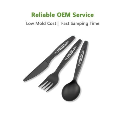 Cina OEM Service 100% PLA Plastic Fully Compostable Quality Disposable Cutlery Biodegradable Spoon Fork Knife Set in vendita