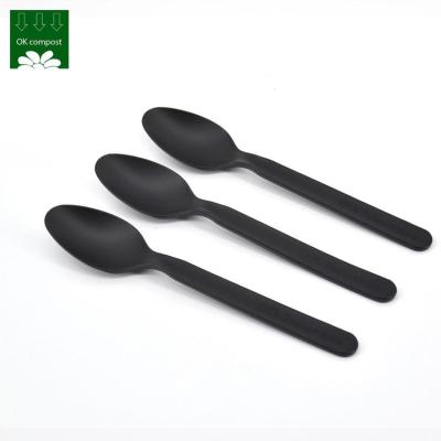 Cina OEM Service 100% PLA Plastic Fully Compostable Quality Disposable Cutlery Biodegradable Spoon Fork Knife Set in vendita