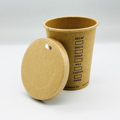 Cina Disposable Kraft Paper Coffee Cup Double Wall Single Wall Salad Bowl With Lid Ice Cream Biodegradable Coffee in vendita