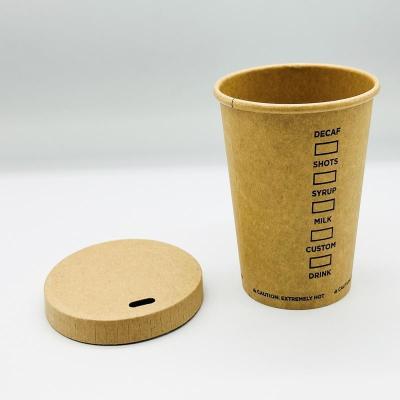 Cina Disposable Kraft Paper Coffee Cup Double Wall Single Wall Salad Bowl With Lid Ice Cream Biodegradable Coffee in vendita