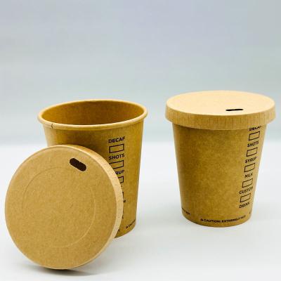 Cina Disposable Kraft Paper Coffee Cup Double Wall Single Wall Salad Bowl With Lid Ice Cream Biodegradable Coffee in vendita