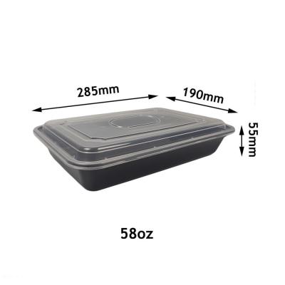 China Hotsell Microwavable Custom 5 6 Compartment Bento Food Containers Take Away Disposable Plastic Lunch Bento Box for sale