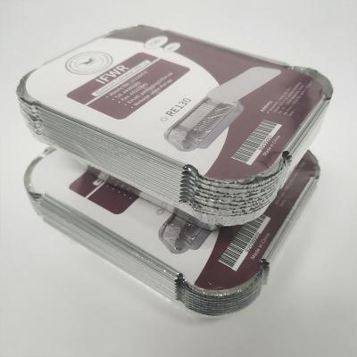 Cina Hotsale Food Grade Custom Logo Rectangle Aluminum Takeaway Foil Food Containers Silver Foil Baking Pan/Trays in vendita