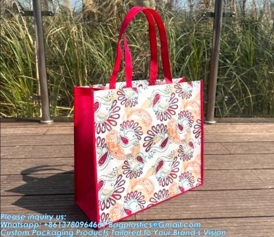 Cina Pubblicità Borsa Tote Logo personalizzato Grande capacità Borsa Tote laminata Rpet Borsa da shopping di moda Eco-friendly Cartone animato Non tessuto Borsa da shopping leggera Borsa da spesa laminata Rept Tote in vendita