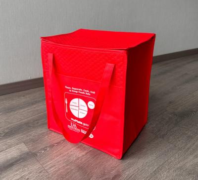 Cina Sacchetto isolante da portare fuori Logo personalizzato Grande congelatore pesante Ristorante isolato riscaldato Sacchetto da consegna alimentare extra grande in vendita