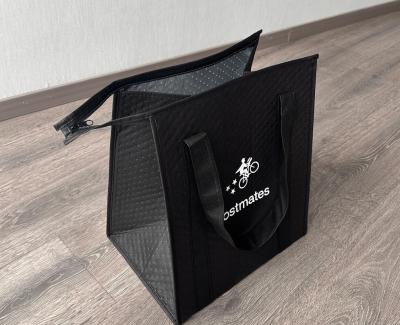 Cina Sacchetto isolante da portare fuori Logo personalizzato Grande congelatore pesante Ristorante isolato riscaldato Sacchetto da consegna alimentare extra grande in vendita