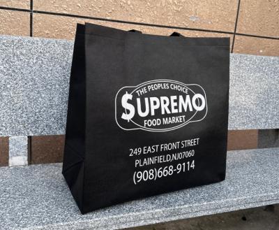 Cina Borse per la spesa in tessuto riciclabile non tessuto Borse per lo shopping con logo Bolse ecologiche Pubblicità Imballaggio regalo Utilizzare modello Lettera tipo in vendita