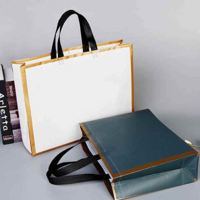 Cina Borse da spesa in tessuto di grande capacità Pieghevole Tuff Eco-Friendly Strength Tote Bags Riutilizzabile DIY Shoulder Bag Borsa da spesa Beige bianco in vendita