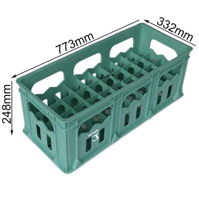 China 40 Bottle Extra Large Milk Crate Heavy Duty Dairy Crate Milk Bottles Crates Wine Bottles Crates Plastic Beer Carrier/Holder and Stackable Container for sale
