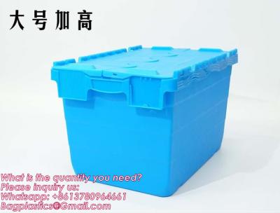 China Collapsible Storage Bin With Lid - 48L Foldable Plastic Box For Garage, Car Trunk, And Organization - Stackable Lidded Container for sale