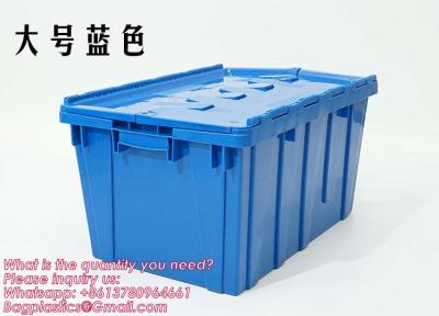 China Collapsible Storage Bin With Lid - 48L Foldable Plastic Box For Garage, Car Trunk, And Organization - Stackable Lidded Container for sale