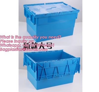 China Collapsible Storage Bin With Lid - 48L Foldable Plastic Box For Garage, Car Trunk, And Organization - Stackable Lidded Container for sale