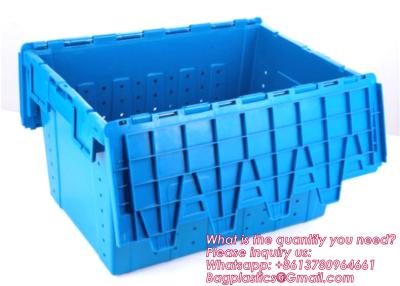China Collapsible Storage Bin With Lid - 48L Foldable Plastic Box For Garage, Car Trunk, And Organization - Stackable Lidded Container for sale
